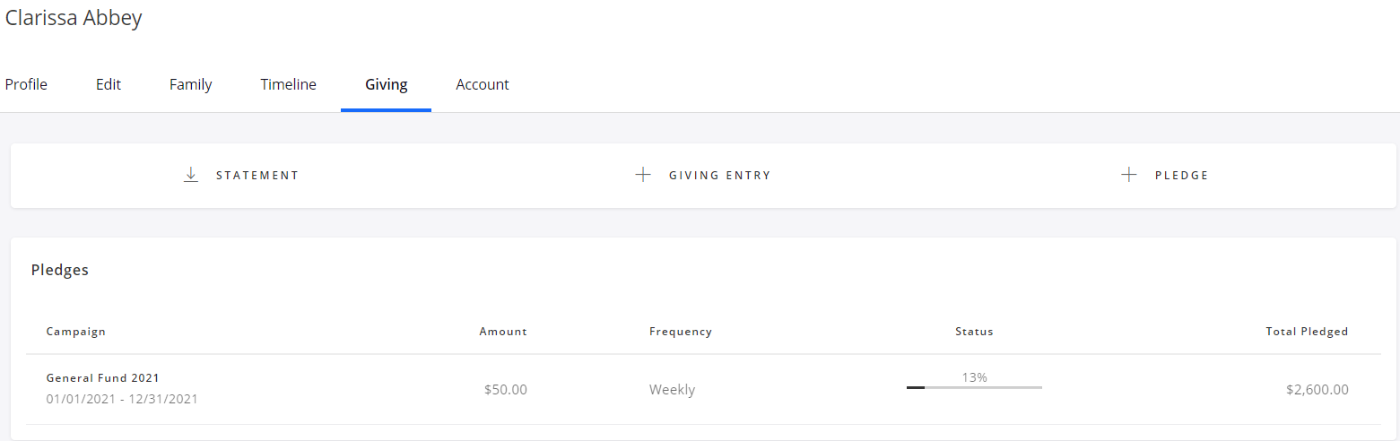 Check Pledge Status (Individual) – Amplify Help Desk