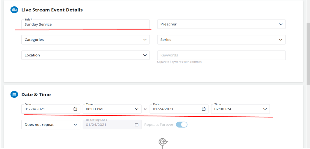 Streaming: How to schedule a Simulated Live event – Amplify Help Desk